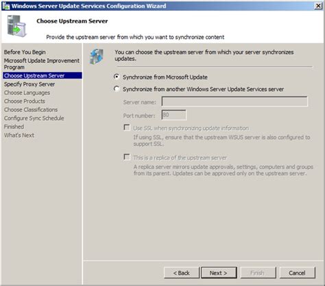 Ρυθμίζοντας τον Wsus με το Configuration Wizard στον Server 2008 R2 Techster Gr