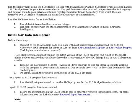 Installing Sap Data Intelligence Using Slc Bridge Sap Data