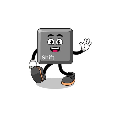Premium Vector Keyboard Shift Key Cartoon Walking