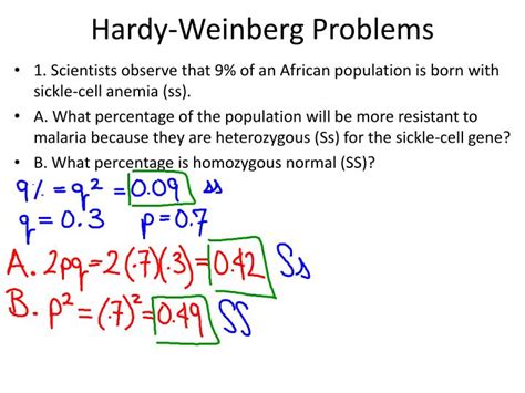 Hardy Weinberg Problem Set Hardy Weinberg Problem Set Key By Biologycorner Tpt Natural