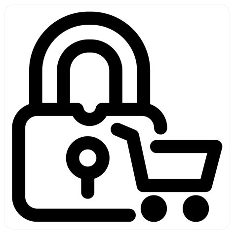 Cart Lock Icon Concept In Black Color 60406605 Vector Art At Vecteezy