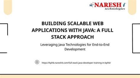Building Scalable Web Applications With Java A Full Stack Approachpptx