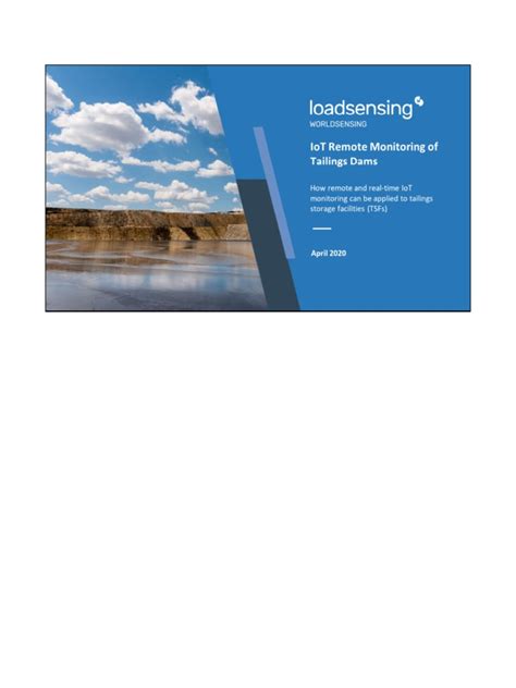 Webinar Handouts Iot Remote Monitoring Of Tailings Dams By Worldsensing Pdf Internet Of