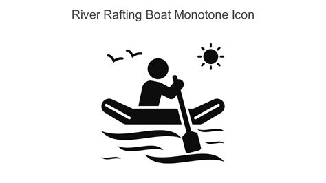 River Rafting Boat Monotone Icon In Powerpoint Pptx Png And Editable Eps Format Ppt Example