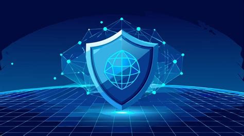 Premium Vector Abstract Security Shield And Glowing Blue Cloud With Binary Code In Low Poly