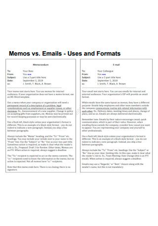 19 FREE Email Memo Samples To Download