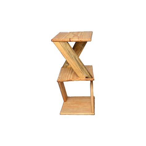 Transcento Décor Pallet Wood Angular 3 Tier Side Table Transcento Decor Transcento Décor Pallet Wood Angular 3 Tier Side Table Transcento Decor