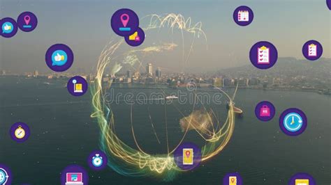 logistics and technology concept iot internet of things communication