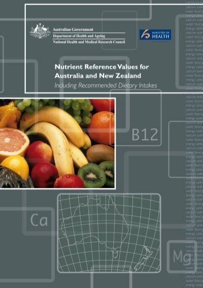Nutrient Reference Values For Australia And New Zealand Including