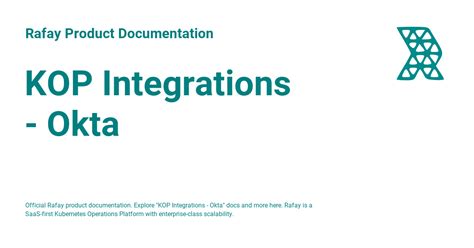 Kop Integrations Okta Rafay Product Documentation