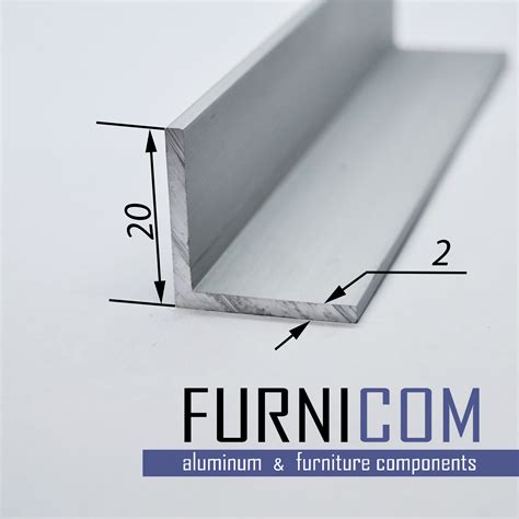 Уголок алюминиевый 20х20х2 / б.п. - Furnicom (Фурником)