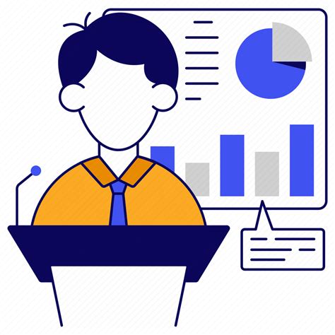 Business Presentation Graphical Representation Data Analyst Statistics Icon Download On