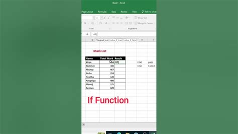 If Function In Excel Malayalam Youtube