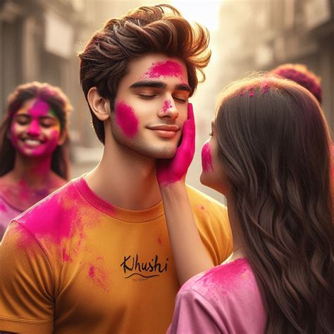 Happy Holi Couple 3d Ai Photos Generator Trend