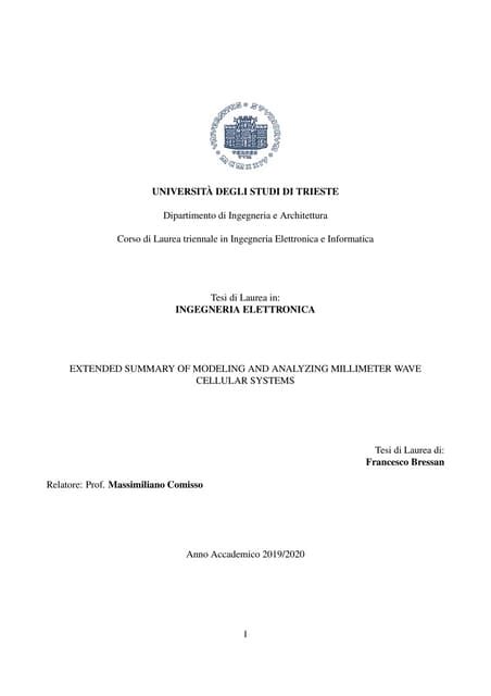 Extended Summary Of Modeling And Analyzing Millimeter Wave Cellular Systems Pdf