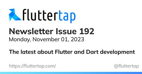Issue 192 Flutter Tap Weekly Newsletter • Buttondown