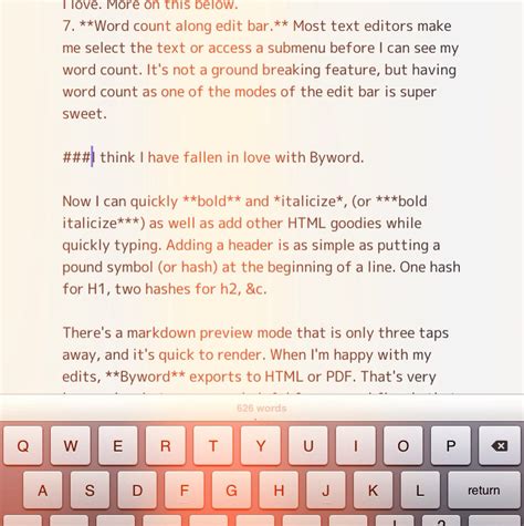 A Splintered Mind Byword The Adhd Friendly Text Editor