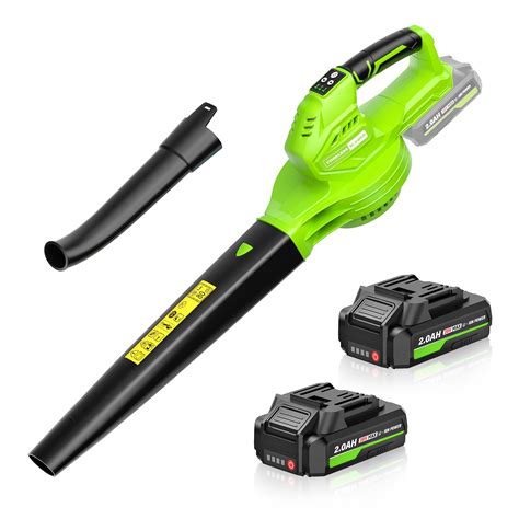 Seyvum Cordless Leaf Blower 20v Blower With 2 X 2 0 Ah Battery Electric Blower For Lawn Care