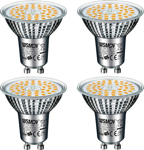 Wsmcn Ampoule Led Gu10 Par16 Blanc Chaud 3000 Kelvin 10w Équivalent à