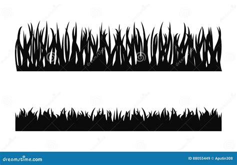 Grass Silhouette Vector Stock Vector Illustration Of Design 88055449