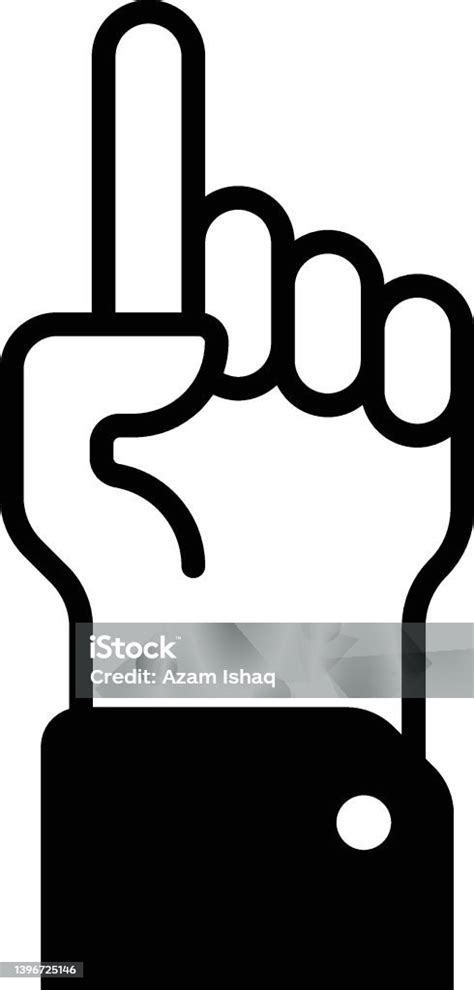 제기 된 검지 벡터 아이콘 디자인 이드 알 아다 또는 이드 울 카비르 기호 Hajj 기호 무슬림 종교 축제 스톡 일러스트레이션 이슬람 개념에서 하나님의 하나됨 Eid Al