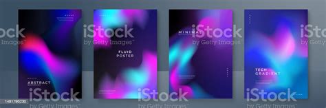 흐릿한 파란색 분홍색 보라색 그라데이션 배경은 현대적인 추상 흐릿한 색상 그라데이션 패턴으로 설정됩니다 브로셔 포스터 배너 전단지 및 카드를위한 부드러운 템플릿 컬렉션 벡터