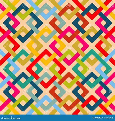 Vector Seamless Geometric Square Pattern Stock Vector Illustration Of Pattern Seamless 39424071