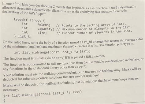 Solved In One Of The Labs You Developed A C Module That Chegg
