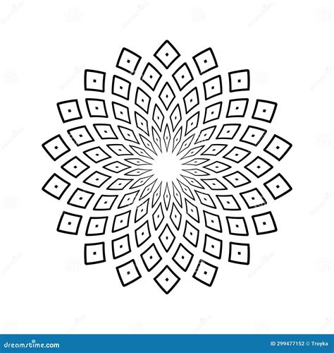 Abstract Geometric Radial Pattern Decorative Design Element Stock Vector Illustration Of
