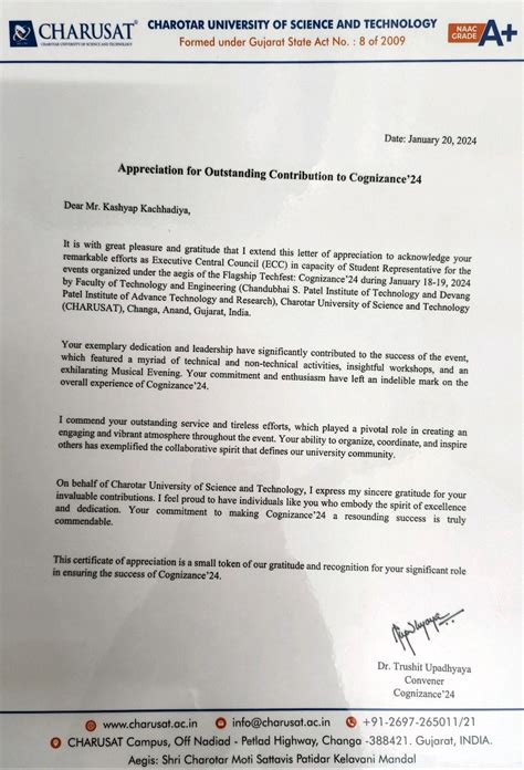 Kashyap Kachhadiya On Linkedin Cognizance24 Techfestexcellence