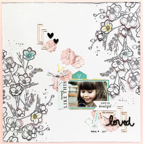 How To Create Dimension And Texture On Scrapbook Layouts Sahin Designs Scrapbook Tips