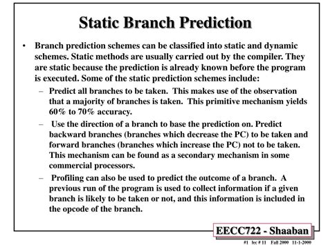 Ppt Static Branch Prediction Powerpoint Presentation Free Download