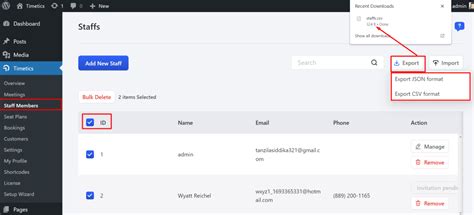 How To Import And Export Data Of Timetics