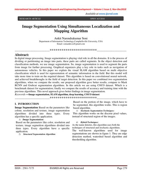 pdf image segmentation using simultaneous localization and mapping
