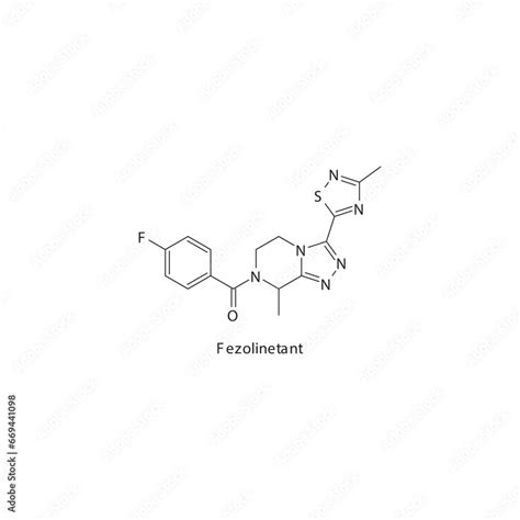 Fezolinetant Flat Skeletal Molecular Structure Neurokinin Receptor