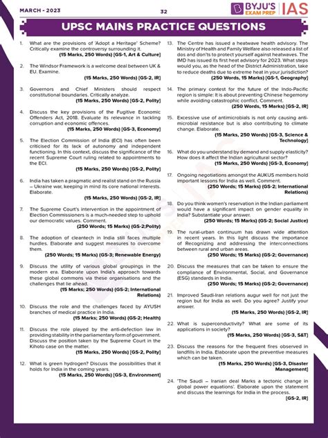 Byjus Exam Prep Question Bank March 2023 32 33 Pdf Governance