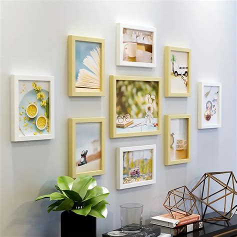 Creative Photo Frame Portfolio Photo Wall Combination Living Temu
