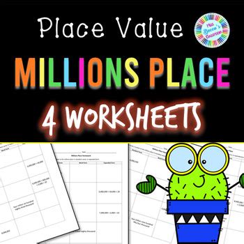 Millions Place Worksheets Standard Word Expanded Form Tpt