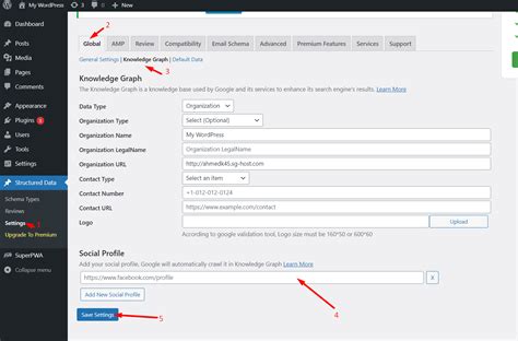 How To Setup Social Profile In Schema Schema And Structured Data For Wp Documentation