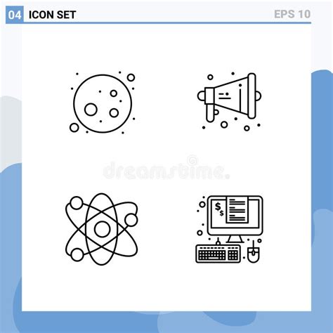 4 Universal Filledline Flat Colors Set For Web And Mobile Applications Full Moon Bio Loud