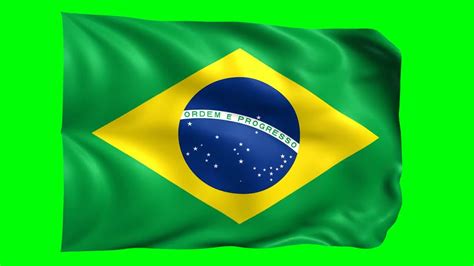 Brazil Waving Flag Green Screen Animation 3d Flag Animation Royalty Free Youtube