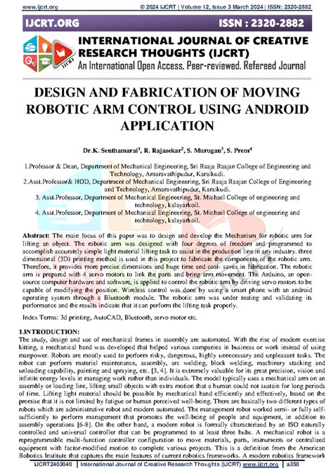 Ijcrt 2403040 Talking Robot Design And Fabrication Of Moving