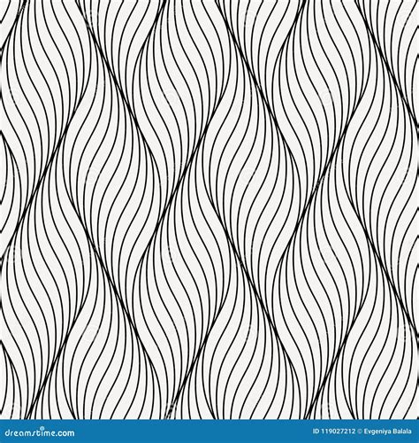 Abstract Wave Stylish Texture Vector Seamless Geometric Pattern Stock Vector Illustration Of