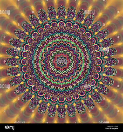 Psychedelic Bohemian Mandala Ornament Background Circular Vector Pattern Graphic From