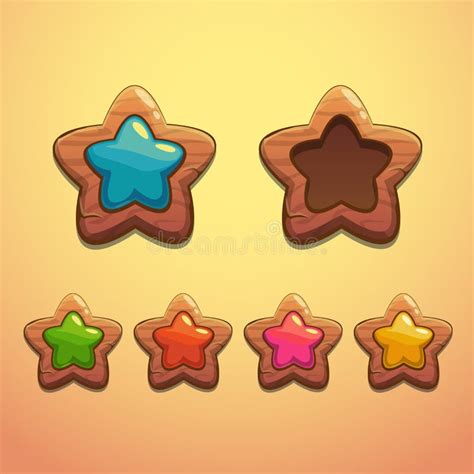 Cartoon Wooden Game Assets Stock Illustration Illustration Of Items 61555943