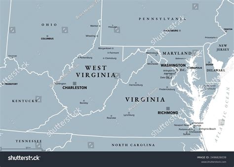 Map Of Maryland And Virginia Cities Virginia Detailed Map In Adobe