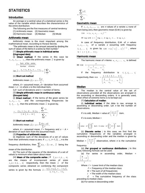 Statistics Theory Pdf