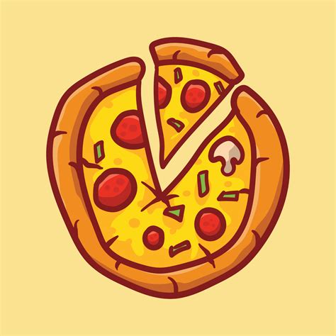 Pizza Cartoon Logo