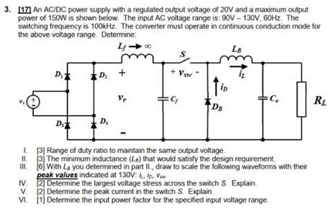 Solved 17 An Acdc Power Supply With A Regulated Output