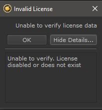 Activation Unable To Verify License Disabled Or Does Not Exist